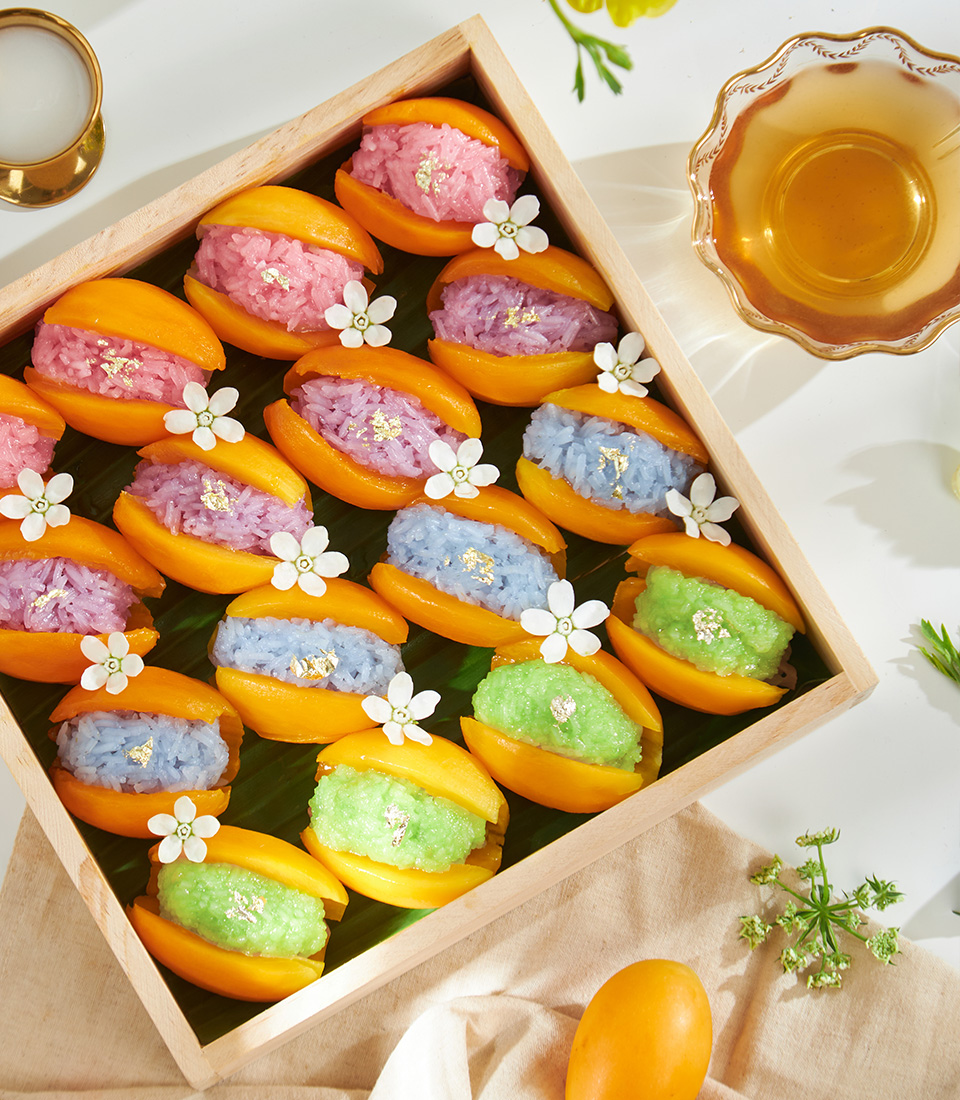 Royal Rainbow Mayongchid Sticky Rice Box - Basketeer - The Art Of Giving